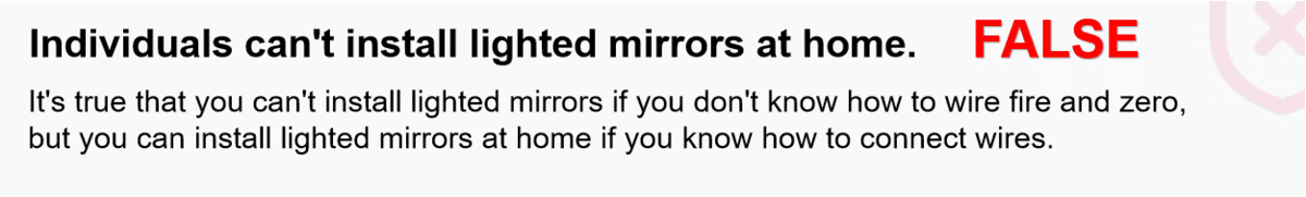 How to Install Lighted Mirror