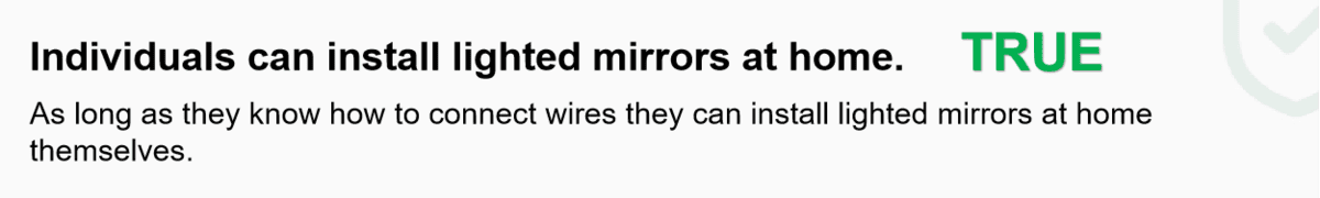 How to Install Lighted Mirror