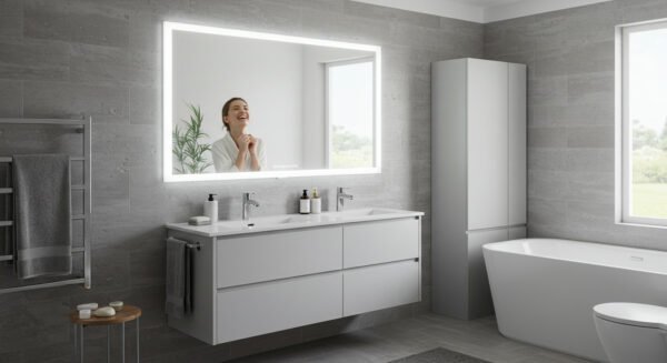 How High Should You Mount a Bathroom Mirror Placement Over Vanity ...